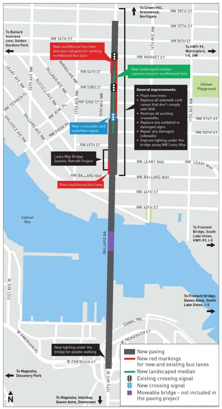Ballard Bridge repaving project design now complete, construction to ...