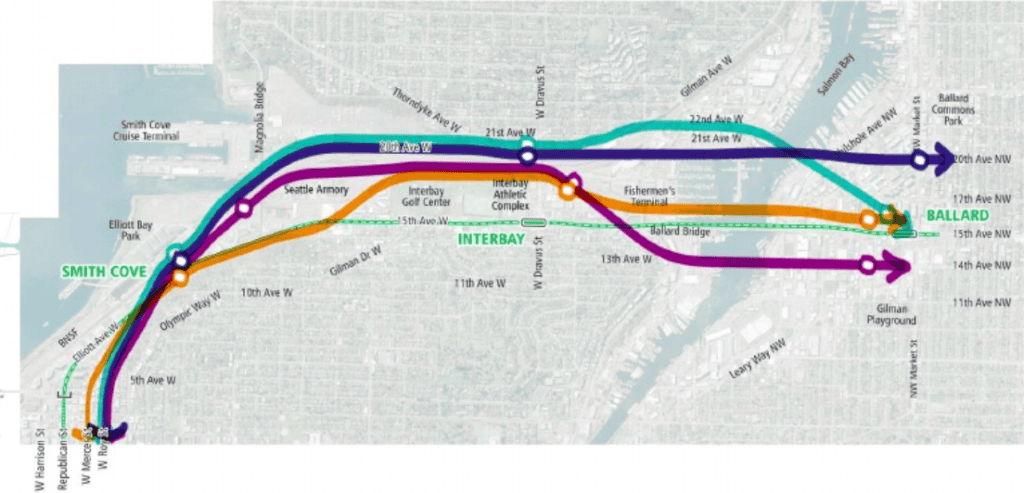 Several alternative routes suggested in Ballard light rail feedback ...