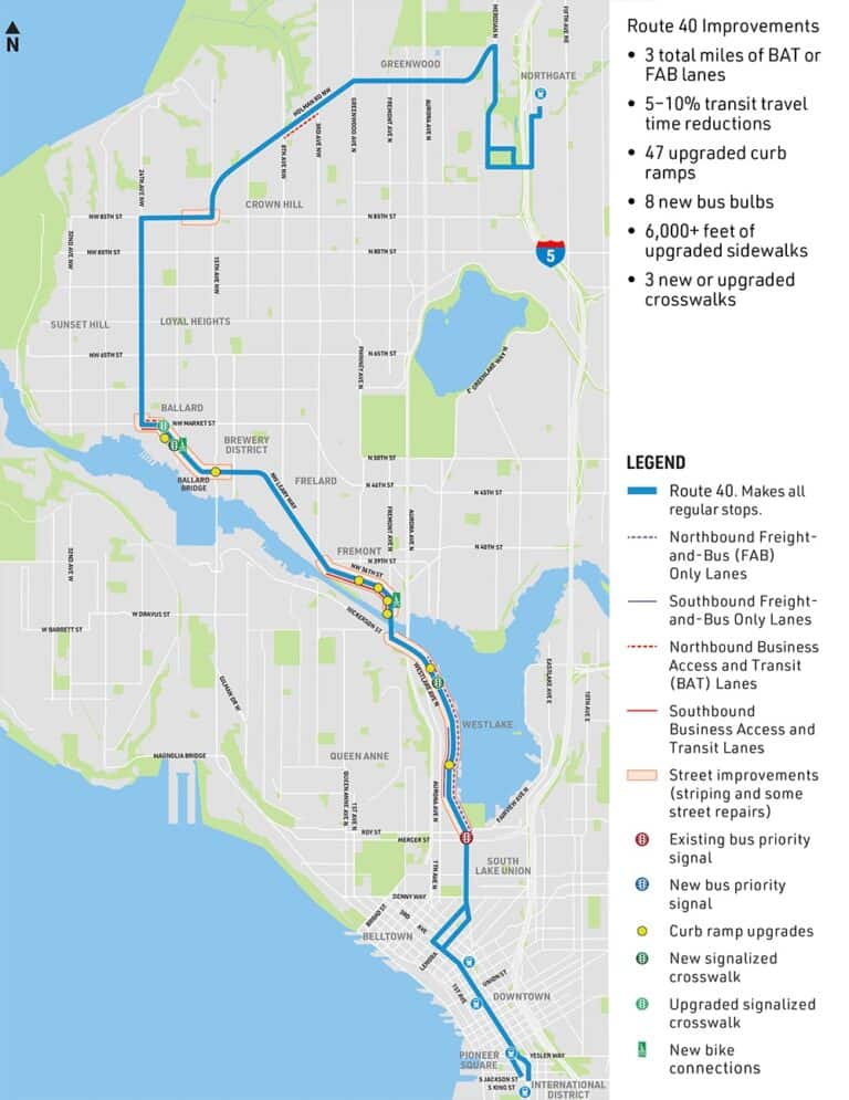 Bus-only lanes coming to Route 40 through Fremont, Ballard, Crown Hill ...